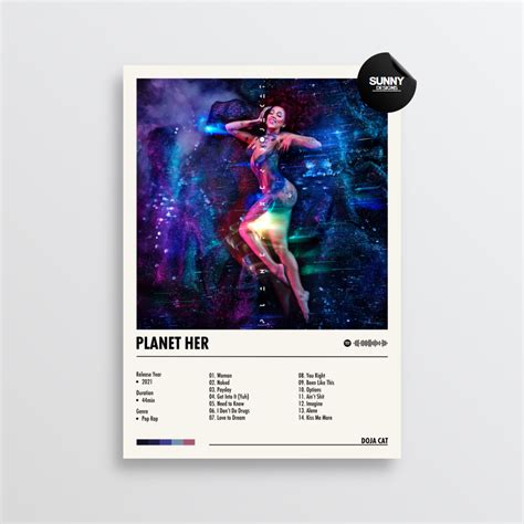 Doja Cat Planet Her Album Cover Poster Sunny Designs Posters