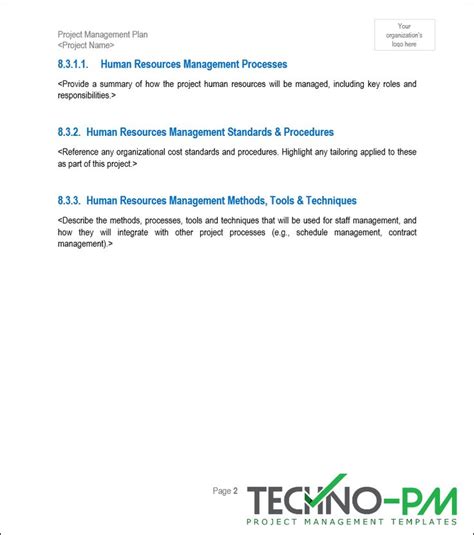 Project Management Plan PMP Template