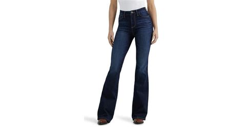 Wrangler Bespoke High Waist Flare Jeans In Blue Lyst