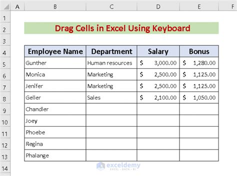 How To Drag Cells In Excel Using Keyboard 5 Smooth Ways ExcelDemy