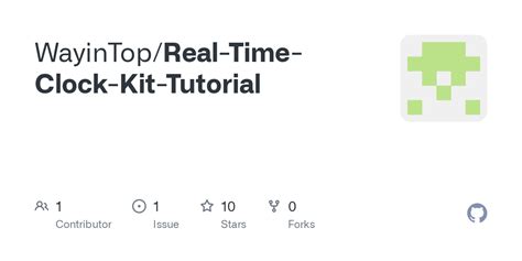 github wayintop real time clock kit tutorial