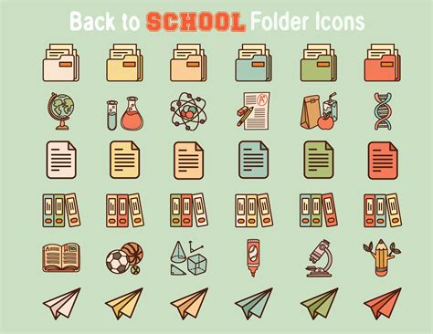 Back To School Folder Icons Mac School Aesthetic Folder Icons