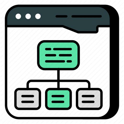 Web Sitemap Flowchart Flow Diagram Web Hierarchy Web Algorithm Icon Download On Iconfinder