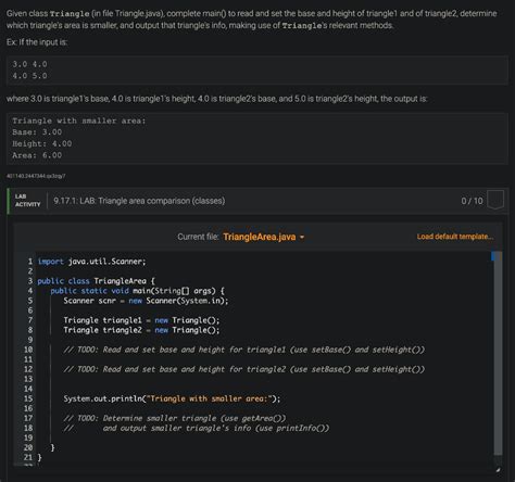 Solved Given Class Triangle In File Trianglejava