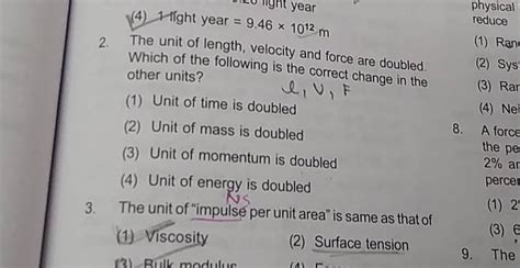 The Unit Of Impulse Per Unit Area Is Same As That Of Filo