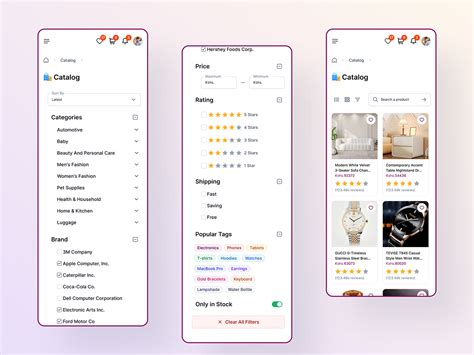 Mobile Layout Search And Filter On Behance