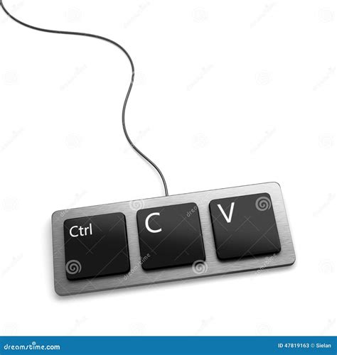 Copy Paste Keyboard Plagiarist Tool Stock Illustration Illustration Of Keys Plagiarist
