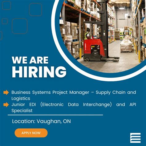 Hiring Logisticstech Projectmanagement Edi Techjobs Supplychain Toc Logistics