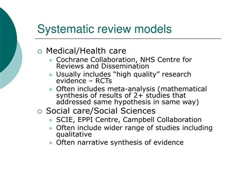 Ppt Systematic Reviews And Meta Analyses Powerpoint Presentation