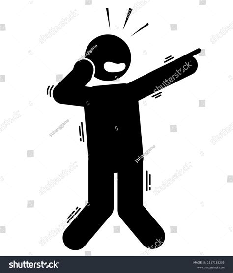 Illustration Icon Scared Stick Figure Illustration Stock Vector Royalty Free 2317188253
