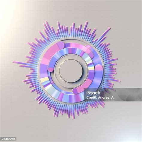 다채로운 원형 요소와 색상 그라데이션이 있는 빔이 있는 미래 지향적인 배경 디자인 3d 렌더링 일러스트레이션 0명에 대한 스톡 사진 및 기타 이미지 Istock