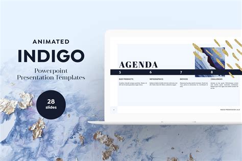 Indigo Ppt Presentation Templates Powerpoint Templates ~ Creative Market