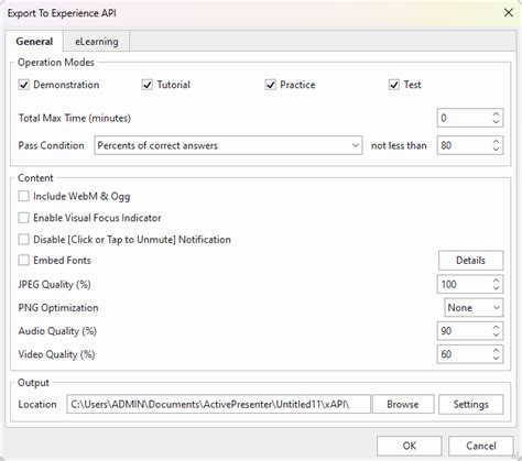 Export Projects As Xapi Packages In Activepresenter 9 Atomi Systems Inc