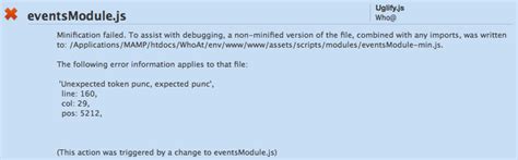 Jquery Codekit Uglifyjs Unexpected Token Punc Error Stack Overflow