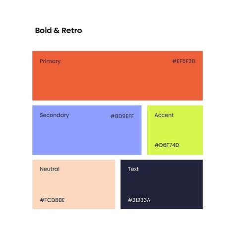 Primary And Secondary Color Palette