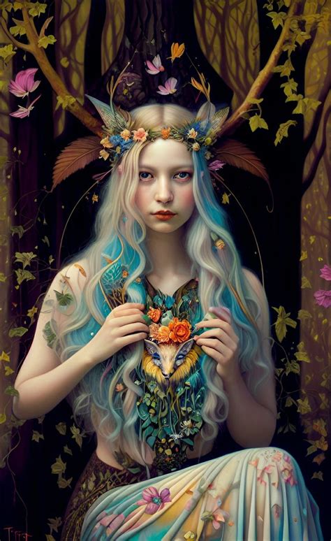 Лесная нимфа девушка арт