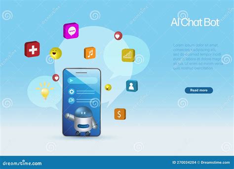 Ai Chat Bot On Smartphone Answer Users Question With Smart Solution Idea Artificial