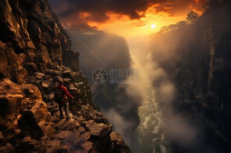 站在悬崖边的人高清图片下载 正版图片600446694 摄图网