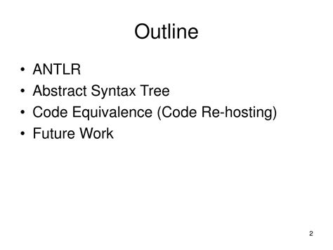 Ppt Antlr In Ssp Powerpoint Presentation Free Download Id6678091