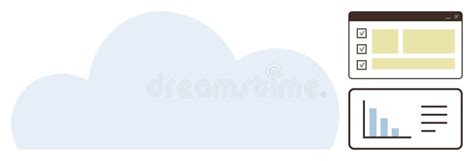 Cloud Computing With Data Analytics And Task Management Interface Stock