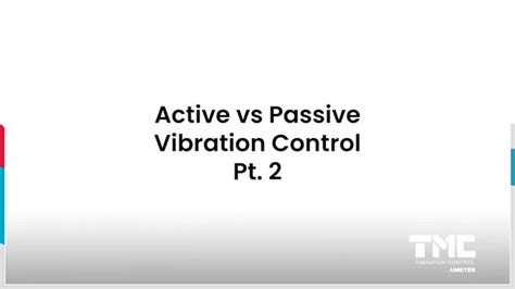 Michael Georgalis On Linkedin Active Vibration Control Vs Passive