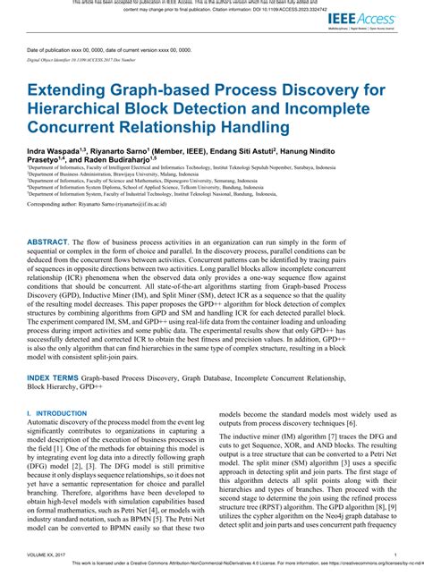 Pdf Extending Graph Based Process Discovery For Hierarchical Block Detection And Incomplete