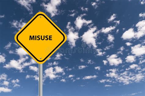 Misuse Traffic Sign On Blue Sky Stock Illustration Illustration Of
