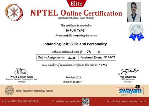 Iitkanpur Nptel Softskill Learning Shruti Tyagi