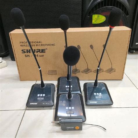 Jual Mic Meja Conference Shure Sh 114 Isi Dalam Kotak 4pcs Mic Meja
