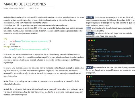 Manejo De Excepciones Platzi