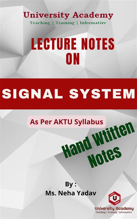 Signal System Handwritten Notes Aktu Syllabus