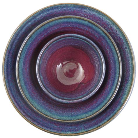plum perfect stoneware soup and salad bowls sara baker purple pottery
