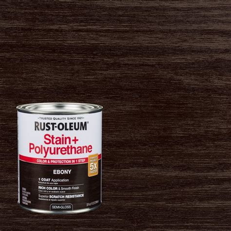 Ebony Rust Oleum Stain Polyurethane Semi Gloss 330053 Quart