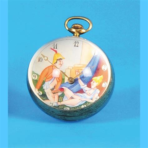 Sold At Auction Glass Ball Clock With Erotic Automaton Doxa Pocket Watch Movement