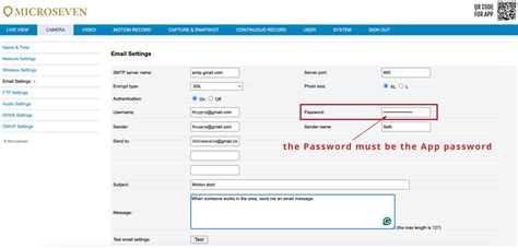 How To Setup Gmail As Smtp Server To Send An Alert Email Microseven Tech Support