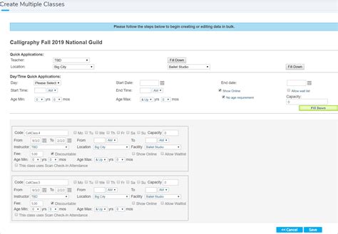 Create Multiple Classes Under A Course Asap Vanco