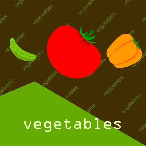 Tomato Pepper Cucumber Vector Illustration Stock Vector By ©natali7ekim
