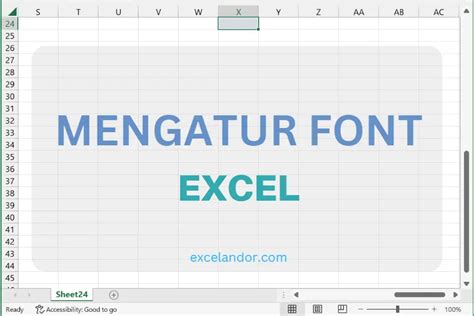 Bagaimana Cara Mengubah Font Di Excel