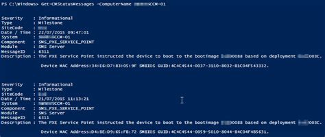 Retrieving Configmgr Status Messages With Powershell