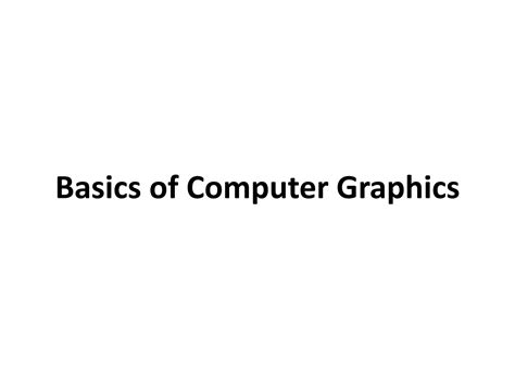 Computer Graphics Pptx