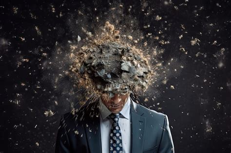 Premium Photo Frustrated Man Exploding With Stress Concept Of Mental