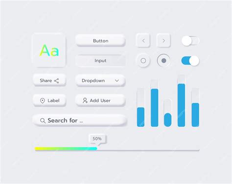 Premium Vector 3d Neumorphism Soft Ui Design 3d Buttons