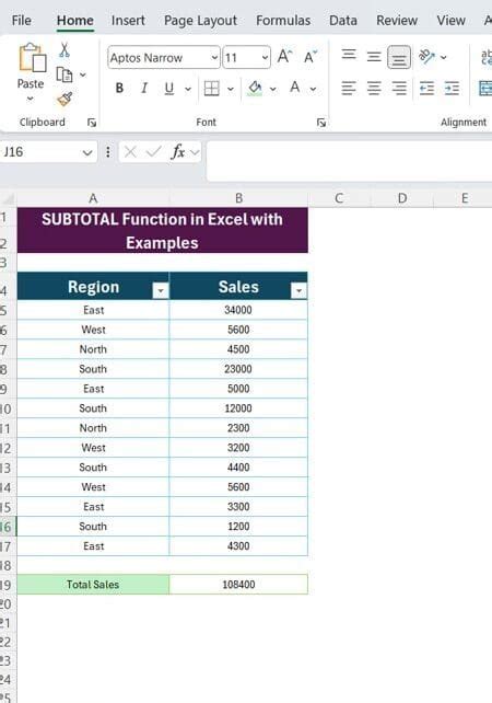 Subtotal Function In Excel With Examples Pk An Excel Expert