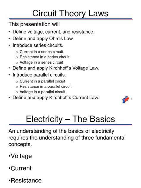 Circuit Theory Laws Series And Parallel Circuits Electric Current