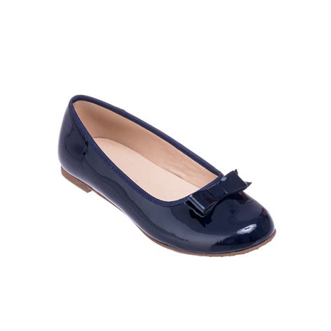 Elephantito Girls Dress Shoes Camille Flats Patent Navy Blue Best