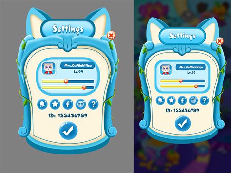 Ui Casual Game Art Settings By Babe Cat On Dribbble