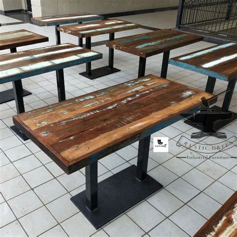 4 Seater Reclaimed Wood Cafe Table At ₹ 5800unit In Gurugram Id