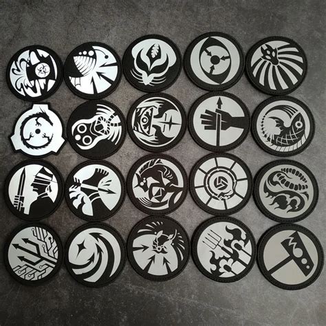 Scp Foundation Mobile Task Force Logo Reflective Patches Mtf Nine