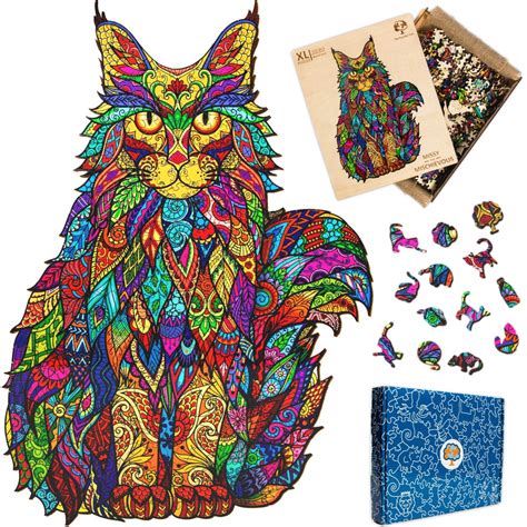 Cat Wooden Jigsaw Puzzles For Adults Xl 330 Piece 46x32cm Cat Wood