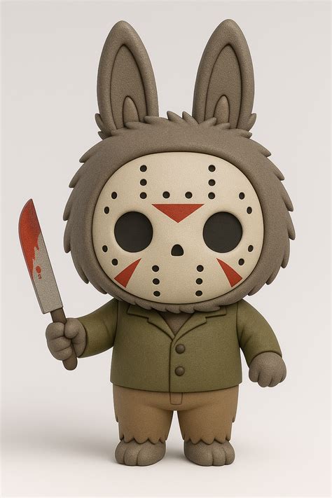 🎃 Labubu Jason 3d Figure Inspired By Friday The 13th・ Stl File For 3d
